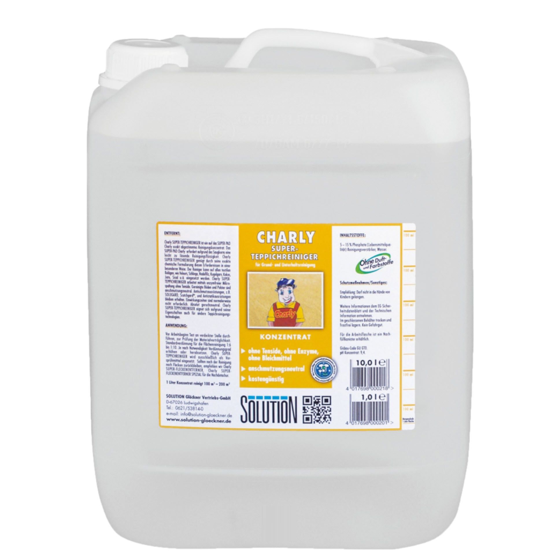 SOLUTION CHARLY Super-Teppichreiniger - 10 Liter Kanister